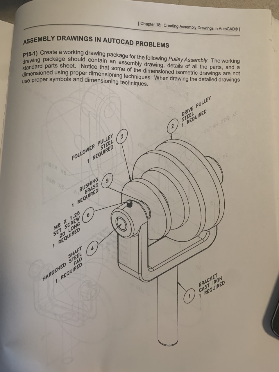 Chapter 18: Creating Assembly Drawings in AutoCAD®] | Chegg.com