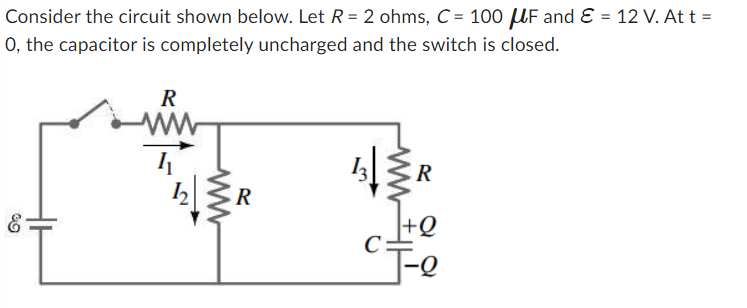 Solved Consider the circuit below. At t = ﻿infinity, | Chegg.com