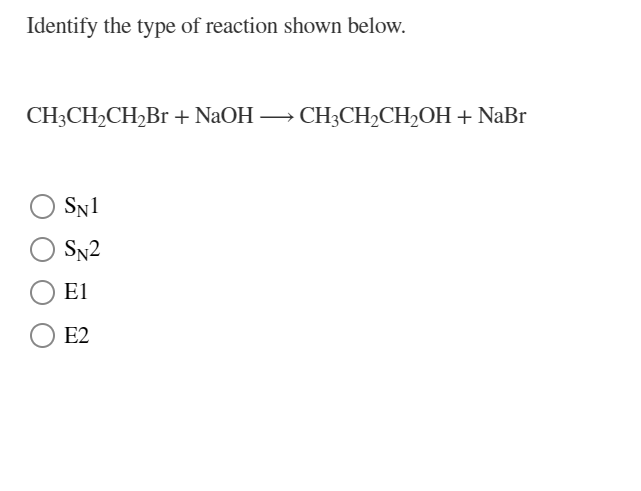 Solved Identify the type of reaction shown below. | Chegg.com