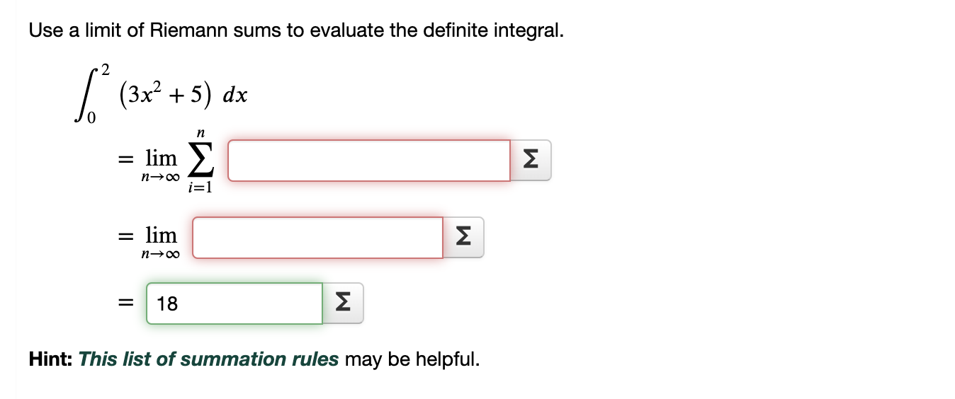 Solved Use a limit of Riemann sums to evaluate the definite | Chegg.com