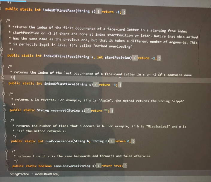 Solved kage cis1968.stringPracticeAssignment; blic class | Chegg.com