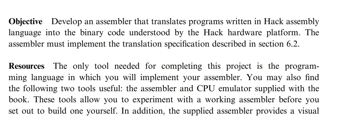 Solved Objective Develop an assembler that translates | Chegg.com