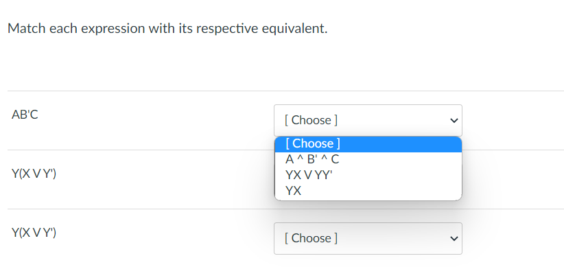 Solved Match each expression with its equivalent.Match each | Chegg.com Solved Match each expression with its equivalent.Match each | Chegg.com