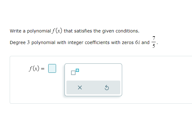 Solved Write a polynomial f(x) that satisfies the given | Chegg.com Solved Write a polynomial f(x) that satisfies the given | Chegg.com