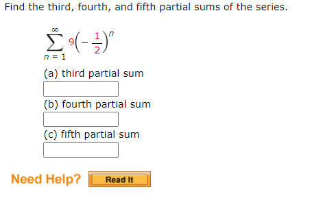 Solved Find the third, fourth, and fifth partial sums of the | Chegg.com
