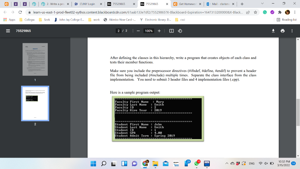 Solved In C++ Create a class hierarchy to be used in a | Chegg.com