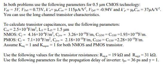 Solved Problem 2: Chain of Inverters Optimize the circuit | Chegg.com