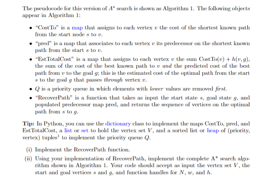 Solved Problem 1: Route planning in occupancy grid maps As | Chegg.com
