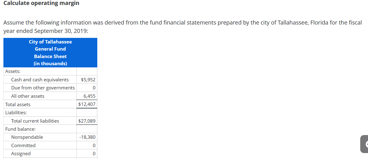 Calculate operating margin Assume the following | Chegg.com