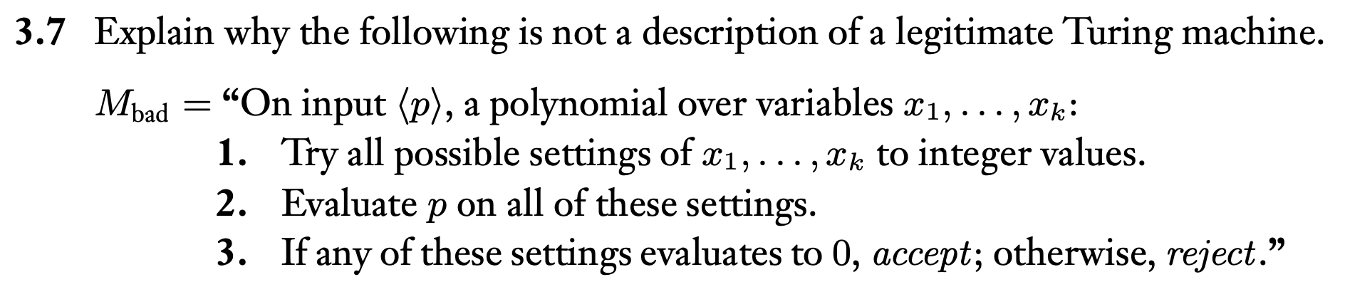Solved 3.7 Explain why the following is not a description of | Chegg.com