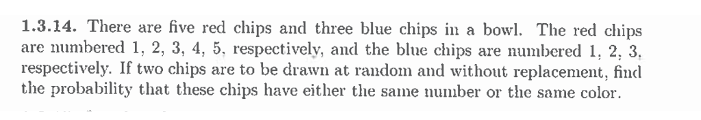 Solved There are five red chips and three blue chips in a | Chegg.com
