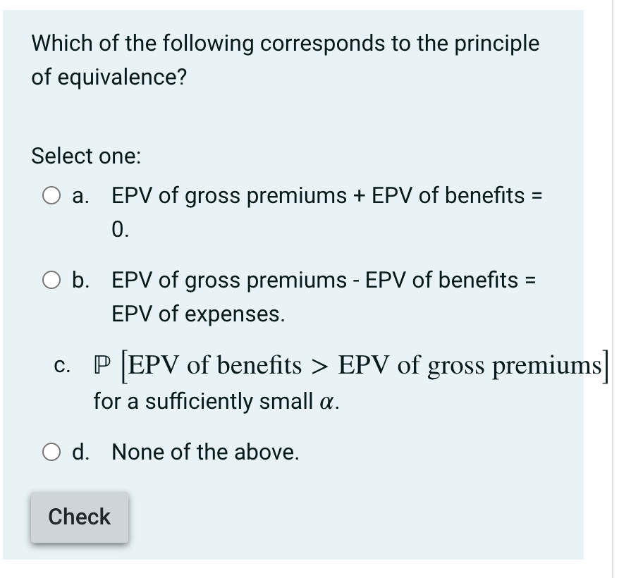 Solved Which of the following corresponds to the principle | Chegg.com