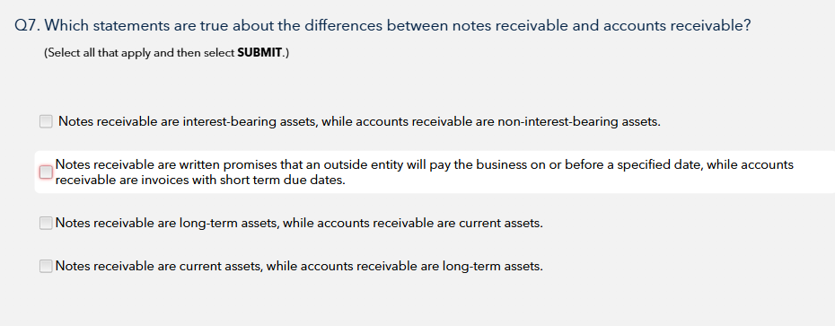 Solved Q7. ﻿Which statements are true about the differences | Chegg.com