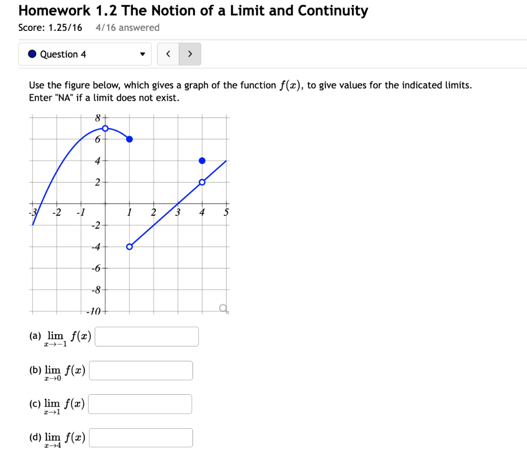 Solved Homework 1 2 The Notion Of A Limit And Continuity