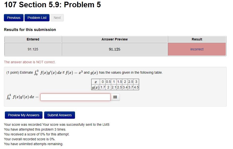 Solved 107 Section 5.9: Problem 5 Previous Problem List Next | Chegg.com