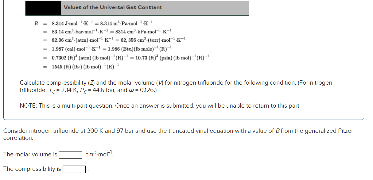 Solved R = 8.314 J-mol-K-1 = 8.314 mPa.mol-1 K-1 83.14 cm | Chegg.com