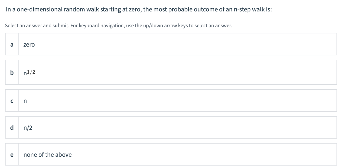Solved In a one-dimensional random walk starting at zero, | Chegg.com