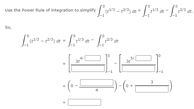 Solved Use the Power Rule of integration to simplify