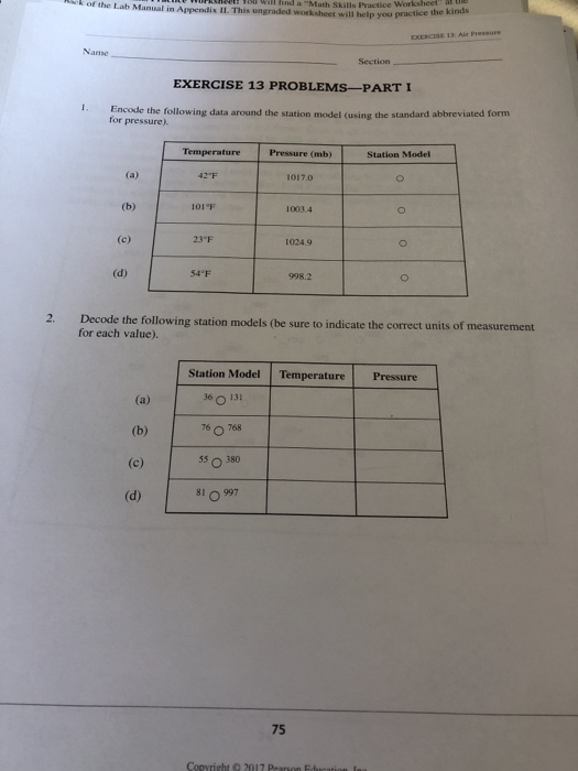 Solved Math Skills Practice Worksheet: You will find a "Math | Chegg.com