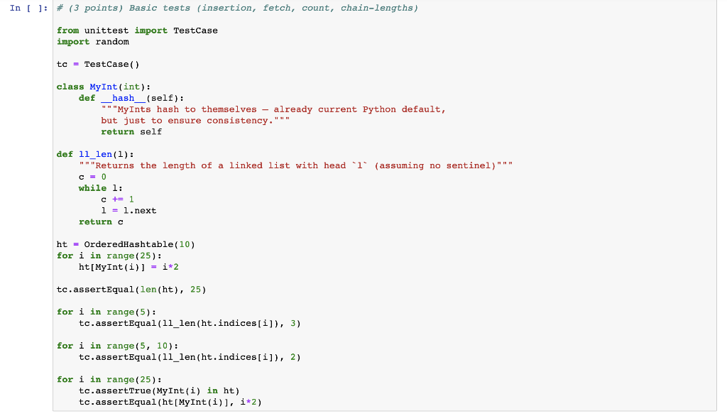 Ordered Hashtable Overview For this assignment you | Chegg.com