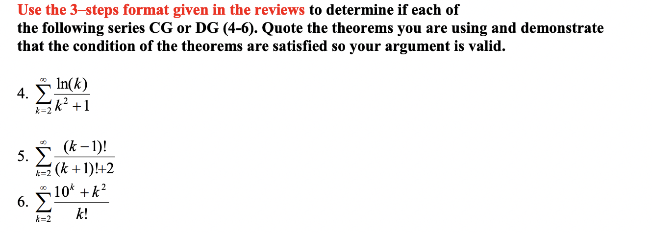 Solved Use the 3-steps format given in the reviews to | Chegg.com