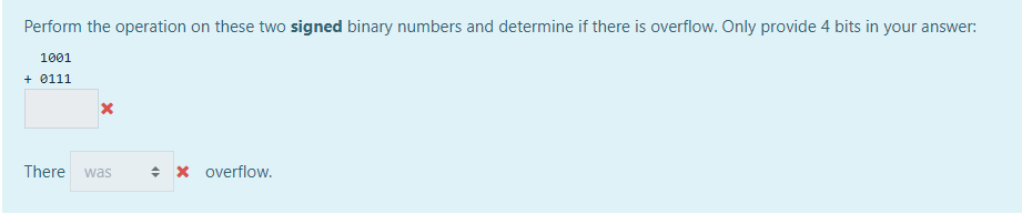 Solved Perform the operation on these two unsigned binary | Chegg.com