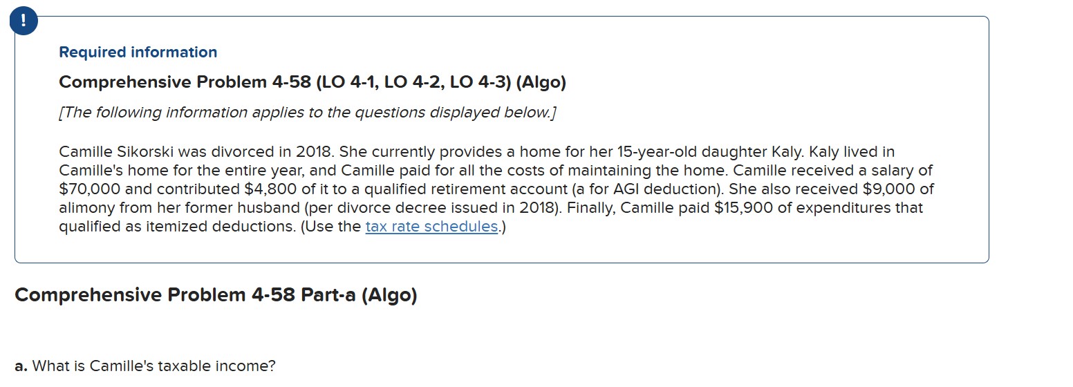 Solved Required informationComprehensive Problem 4-58 (LO | Chegg.com