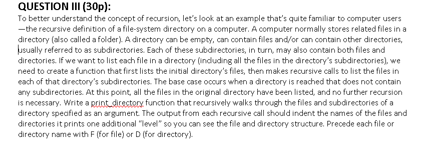 Solved QUESTION III (30p): To better understand the concept | Chegg.com