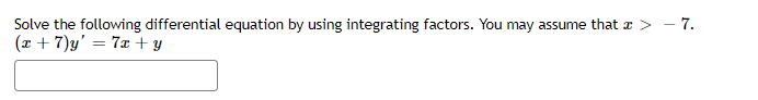 Solved Solve the following differential equation by using | Chegg.com