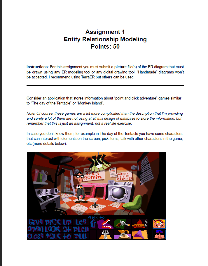 Solved Assignment 1 Entity Relationship Modeling Points: 50 | Chegg.com