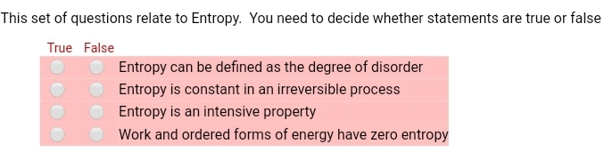Solved This set of questions relate to Entropy. You need to | Chegg.com