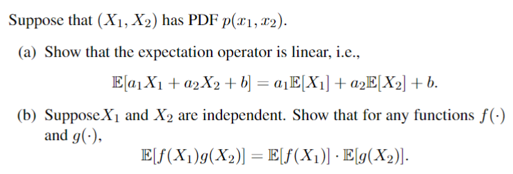 Solved Suppose that (X1, X2) has PDF p(x1, x2).(a) Show that | Chegg.com