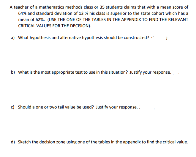 Solved A teacher of a mathematics methods class or 35 | Chegg.com