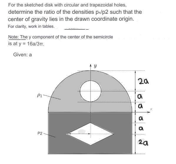 Solved For the sketched disk with circular and trapezoidal | Chegg.com