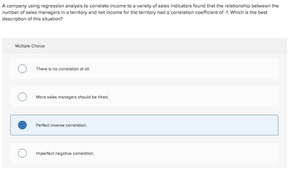Solved A Company Using Regression Analysis To Correlate Chegg