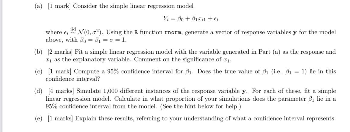 Solved This consists of a single explanatory variable x1 | Chegg.com