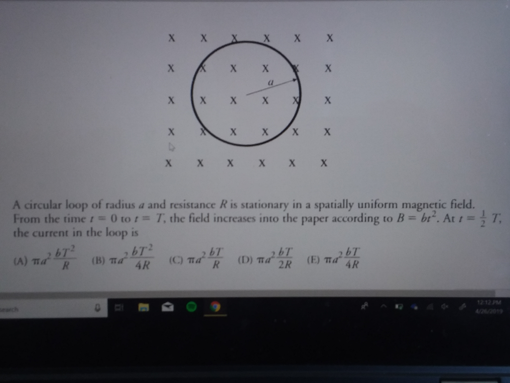 Solved A circular loop of radius a and resistance R is | Chegg.com