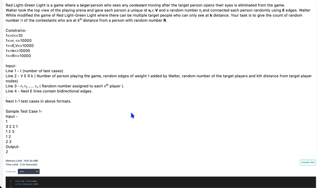Solved Red Light-Green Light is a game where a target person | Chegg.com