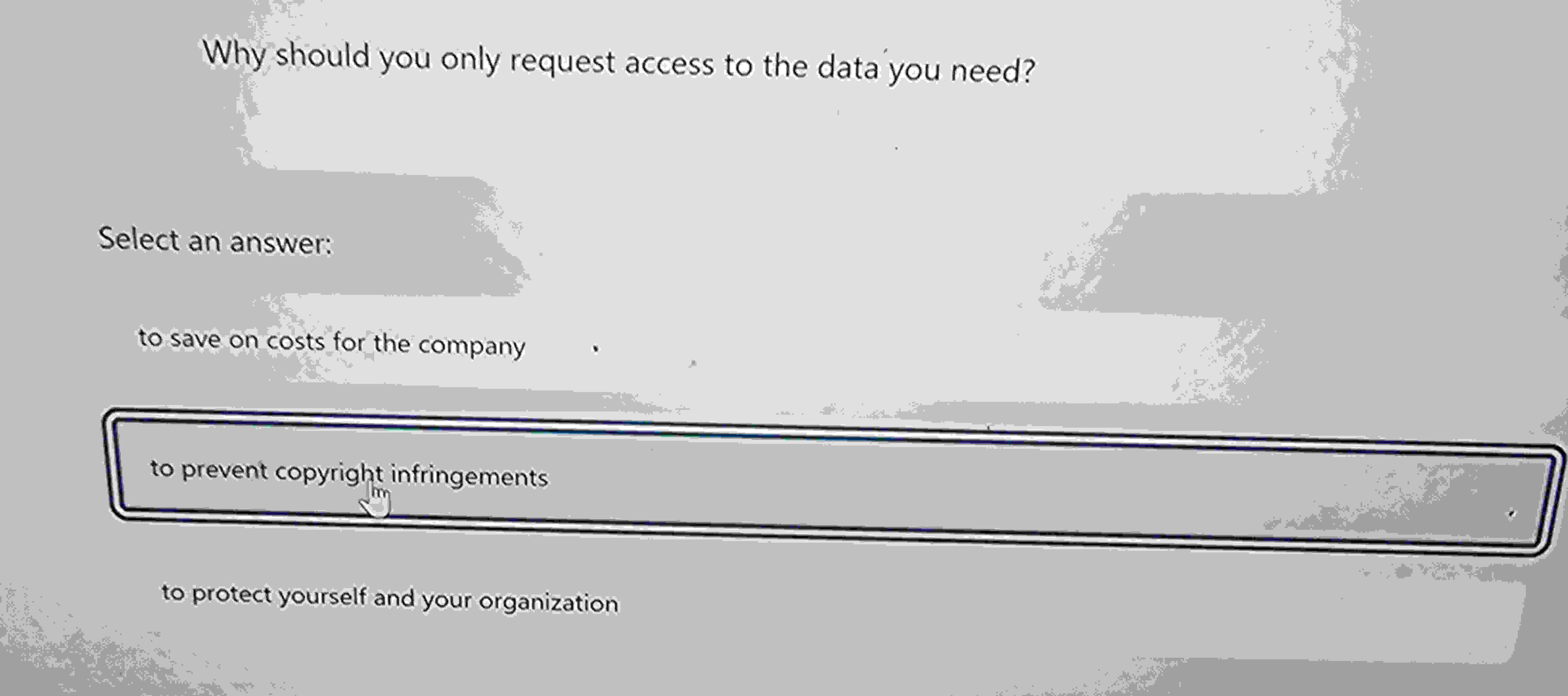 Solved Why should you only request access to the data you | Chegg.com