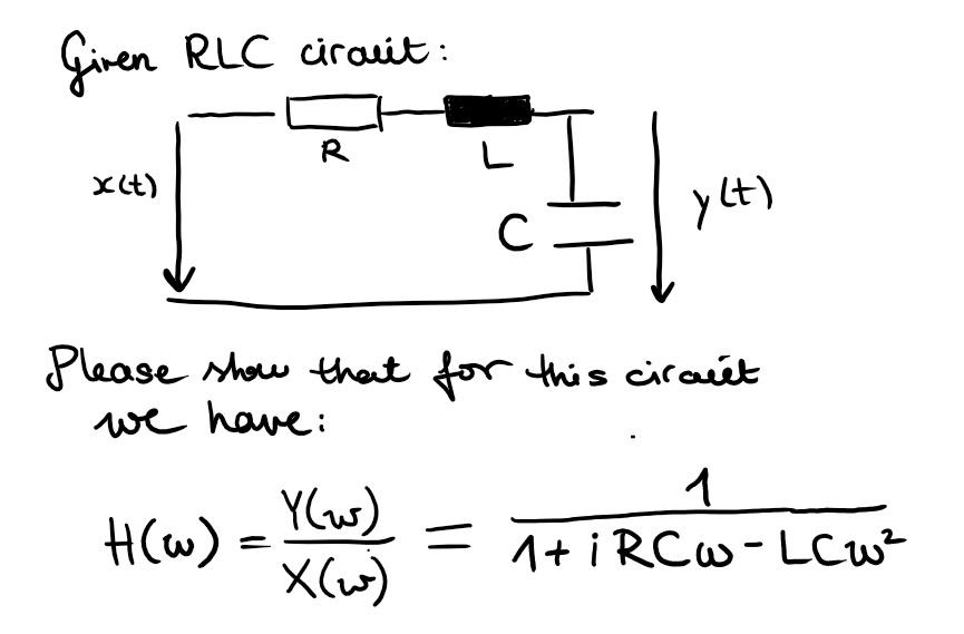 Solved Giren RLC cirauit: R R L xlt) 해 с ylt) Please show | Chegg.com