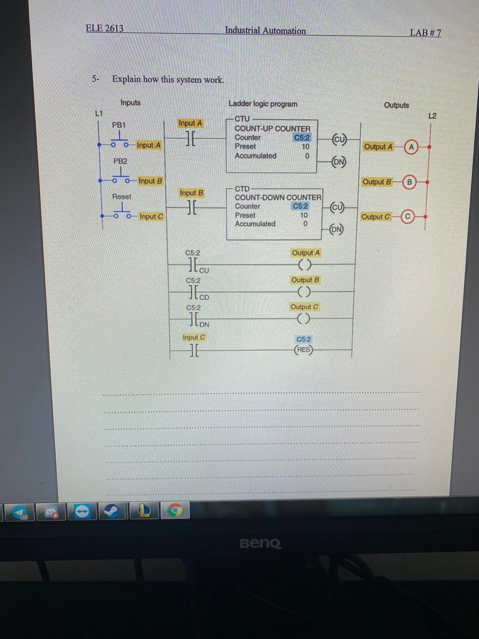 Solved ELE 2613 Industrial Automation LAB #7 5- Explain how | Chegg.com