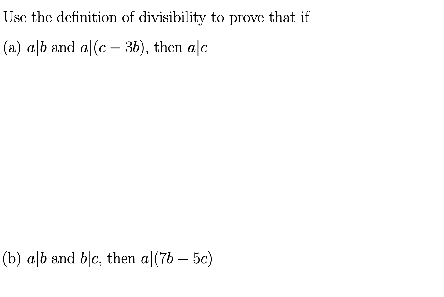 Solved Use the definition of divisibility to prove that if | Chegg.com