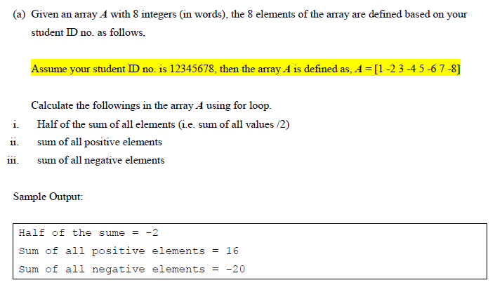 Solved .data array: .word -13, 82, 56, 63, -54 | Chegg.com