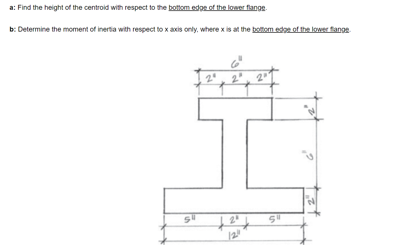 Solved a: Find the height of the centroid with respect to | Chegg.com