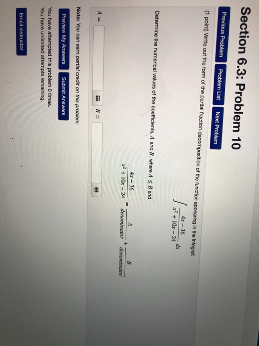 Solved Section 6.3: Problem 9 Previous Problem Problem List | Chegg.com