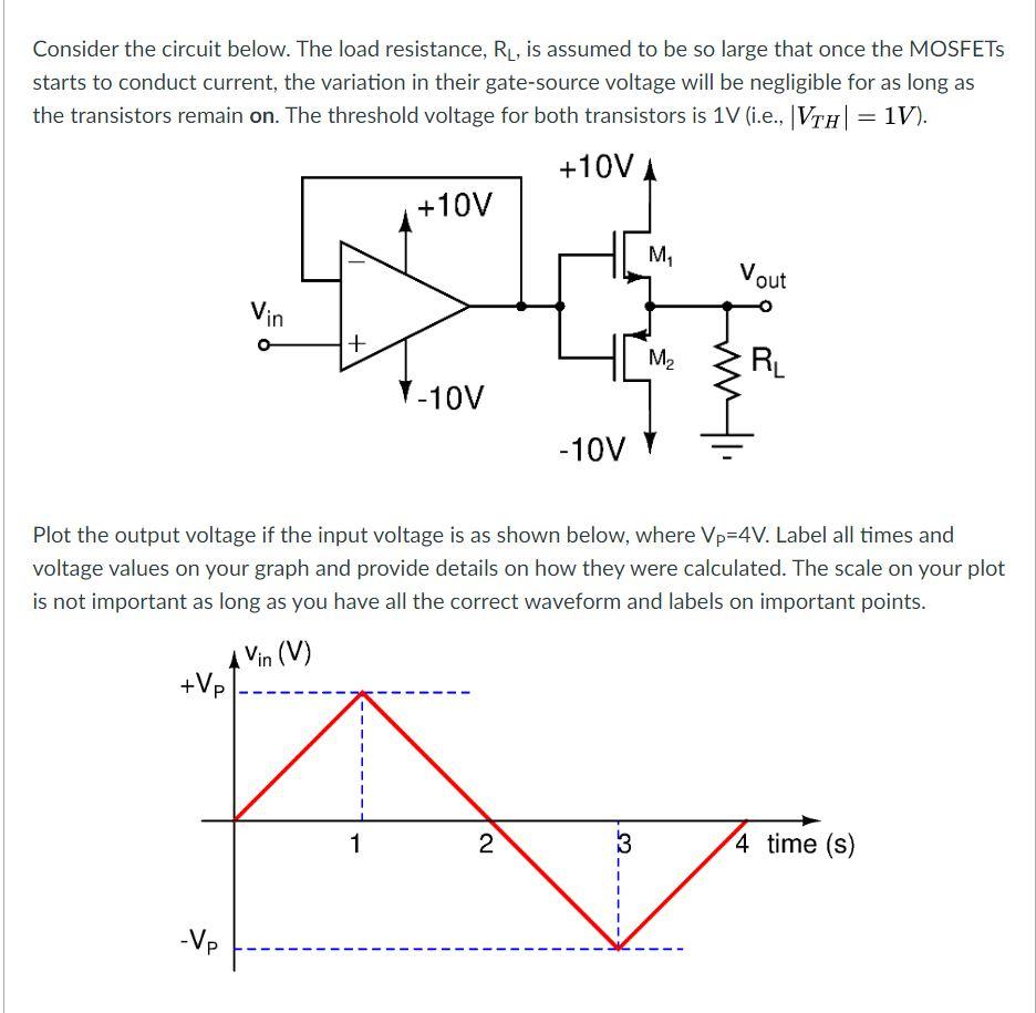 Solved Consider the circuit below. The load resistance, RL, | Chegg.com