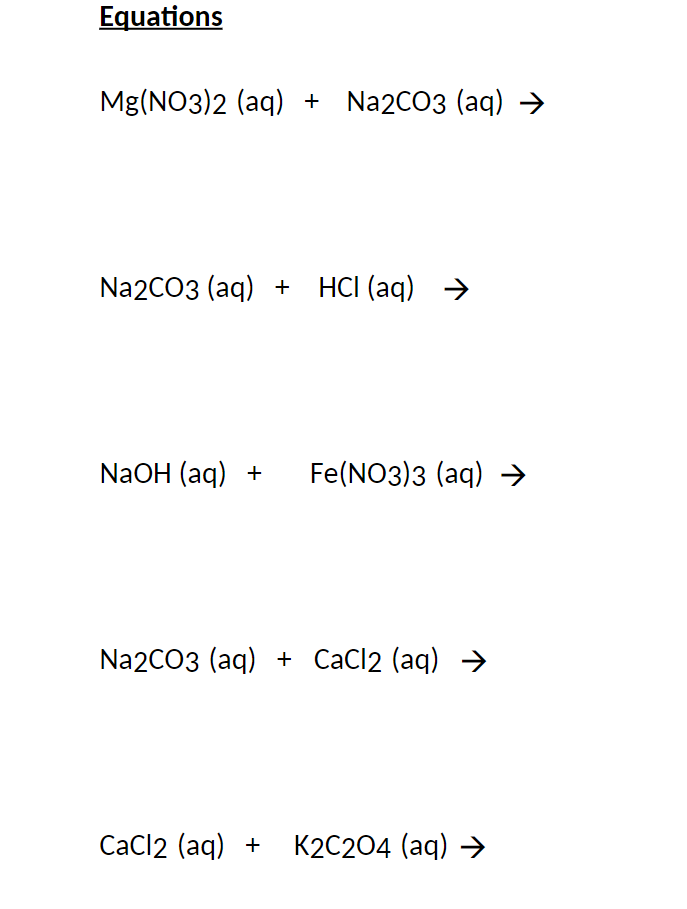 Solved Equations Mg(NO3)2(aq)+Na2CO3(aq)→ | Chegg.com