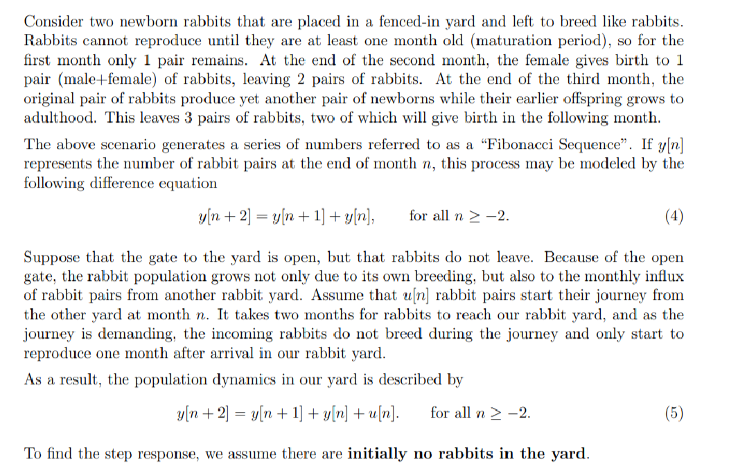 Solved Consider two newborn rabbits that are placed in a | Chegg.com