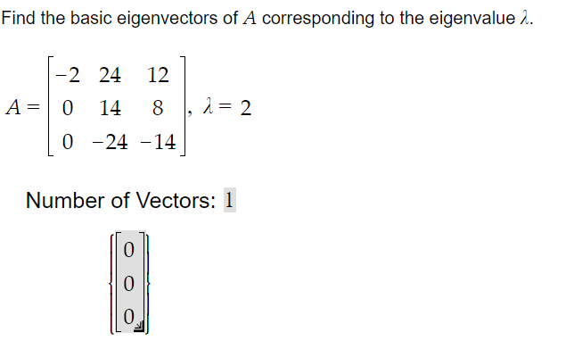 Solved Find the basic eigenvectors of \\( A \\) | Chegg.com