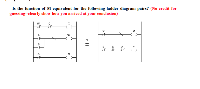 Solved Is the function of M equivalent for the following | Chegg.com